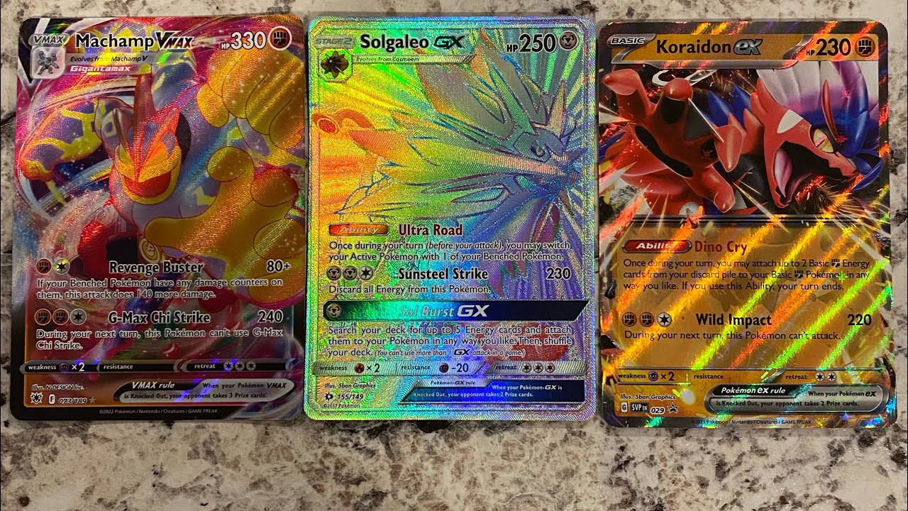 Pokémon; Machamp VMAX; Solgaleo GX; Koraidon ex. #pokemonnews #pokemon ...