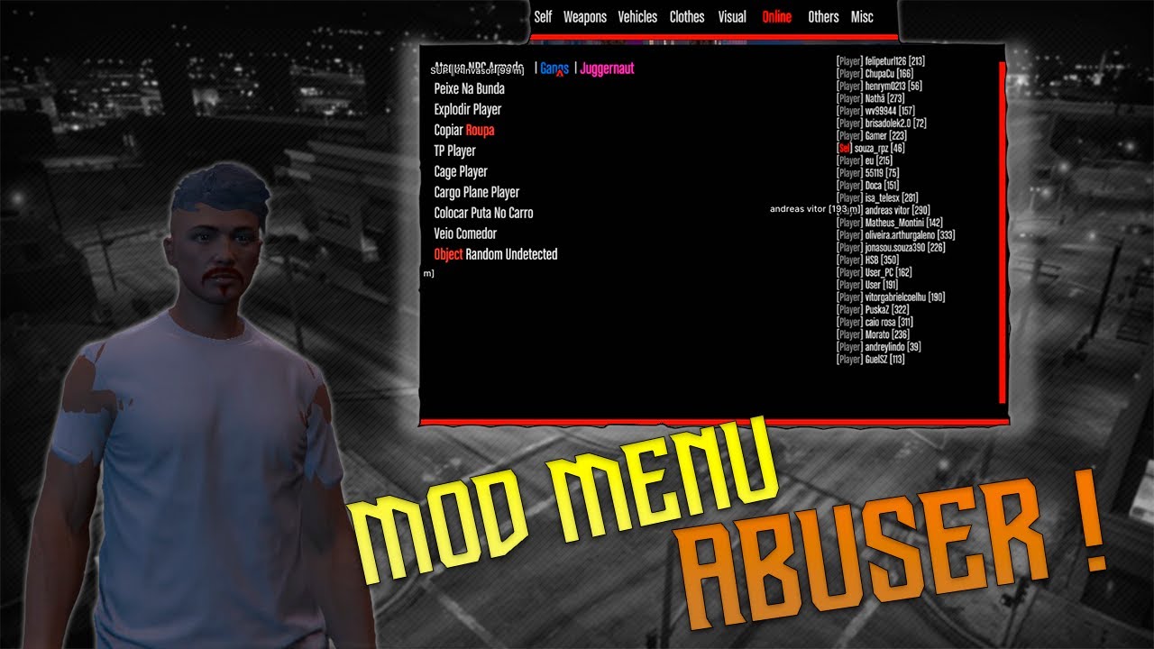 Primeiro e Ultimo com MOD MENU - GTA RP - YouTube