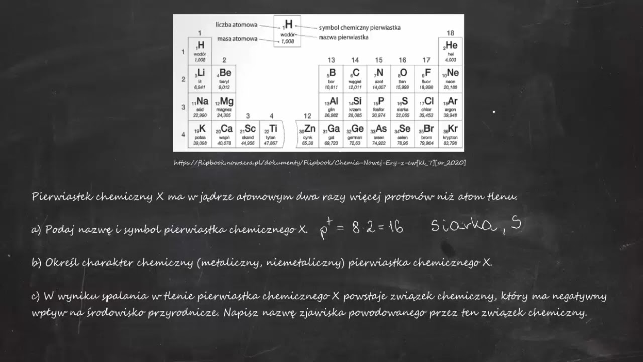 Pierwiastek chemiczny X ma w jądrze atomowym dwa razy więcej protonów ...