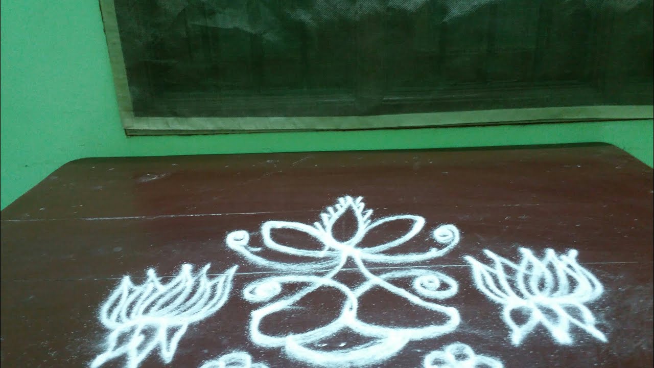 Easy and simple kolam for beginners - Simple steps - YouTube