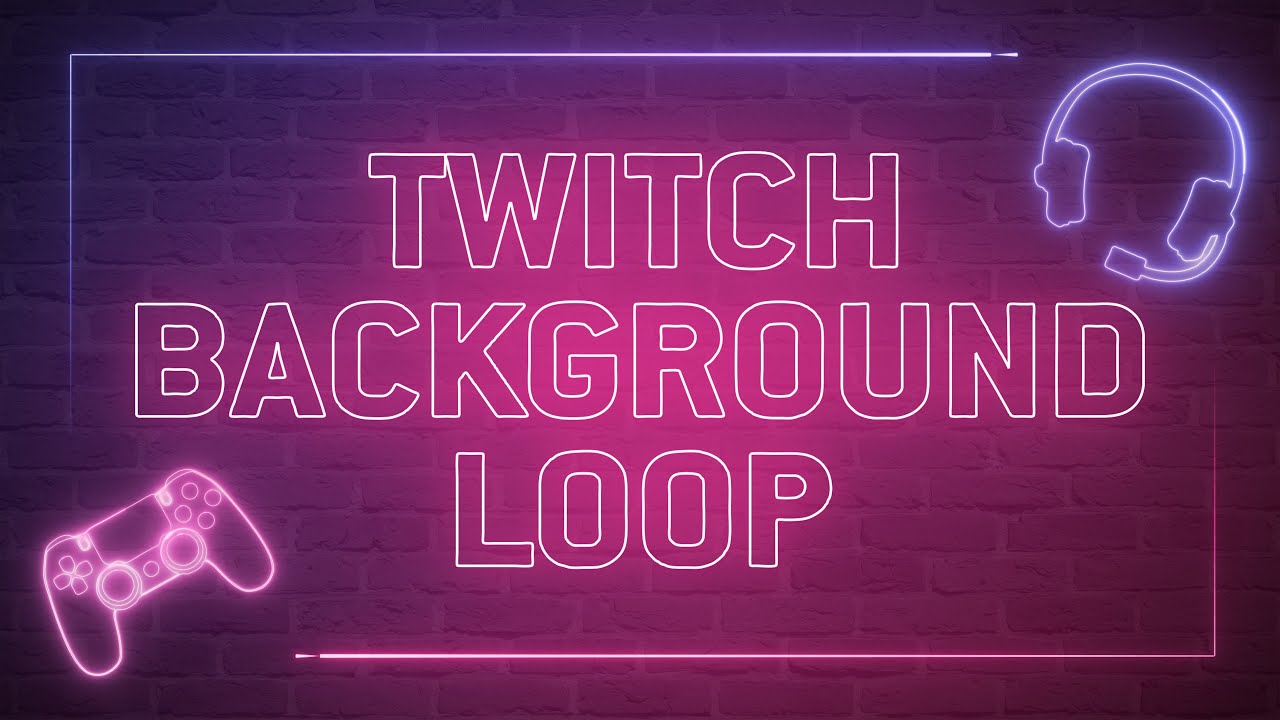 Animated Twitch Background Screen Loop For Your Gaming Streams - YouTube