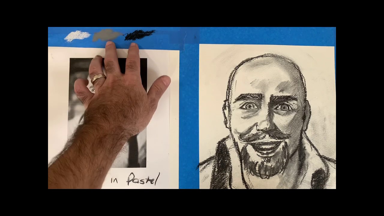 Grisaille in soft pastel portrait - YouTube