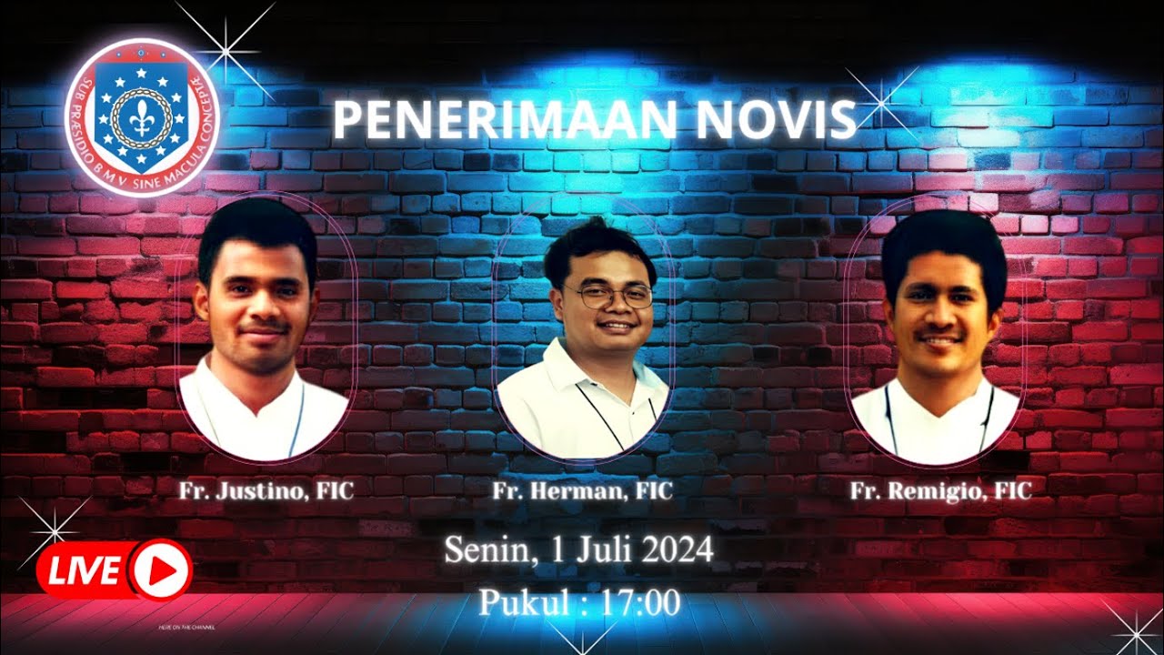 Ibadat Penerimaan Novis Bruder FIC 2024 - YouTube
