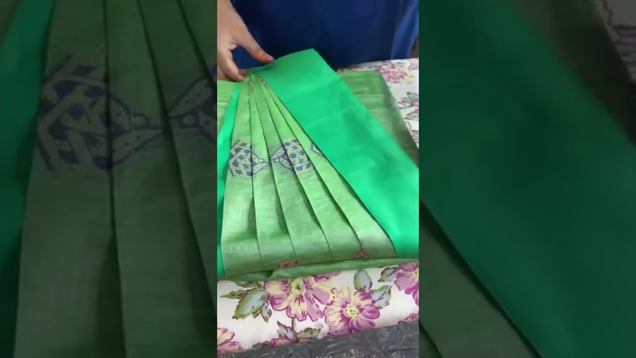 Saree pre pleating service - YouTube