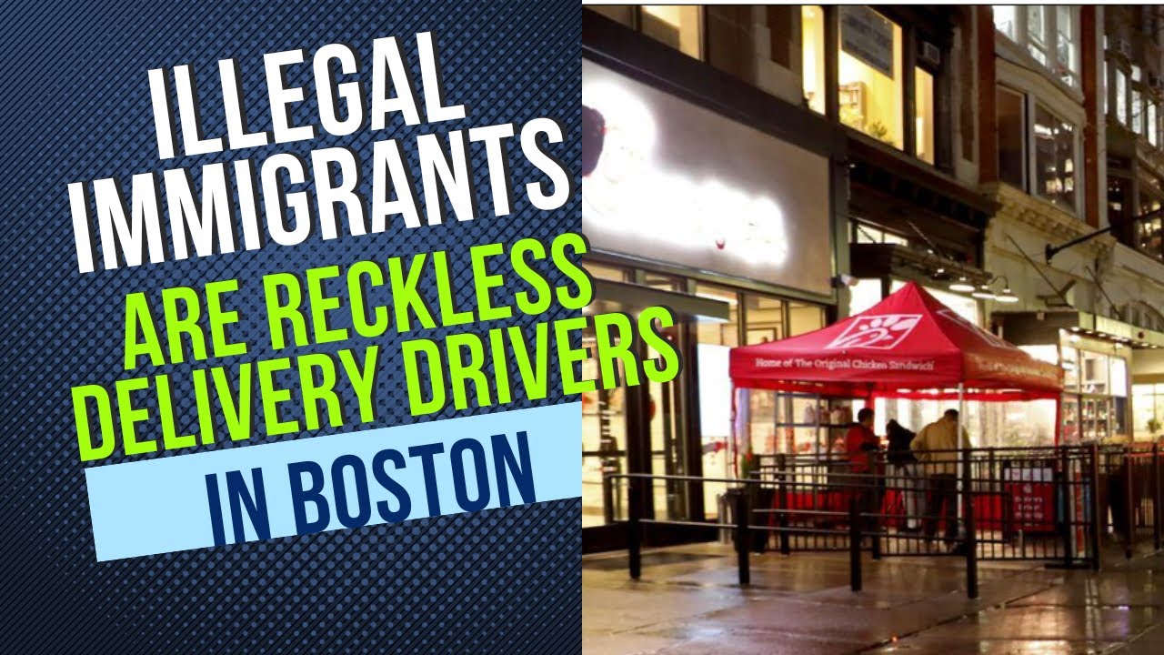 Illegal Immigrants Are Reckless Delivery Drivers In Boston - YouTube