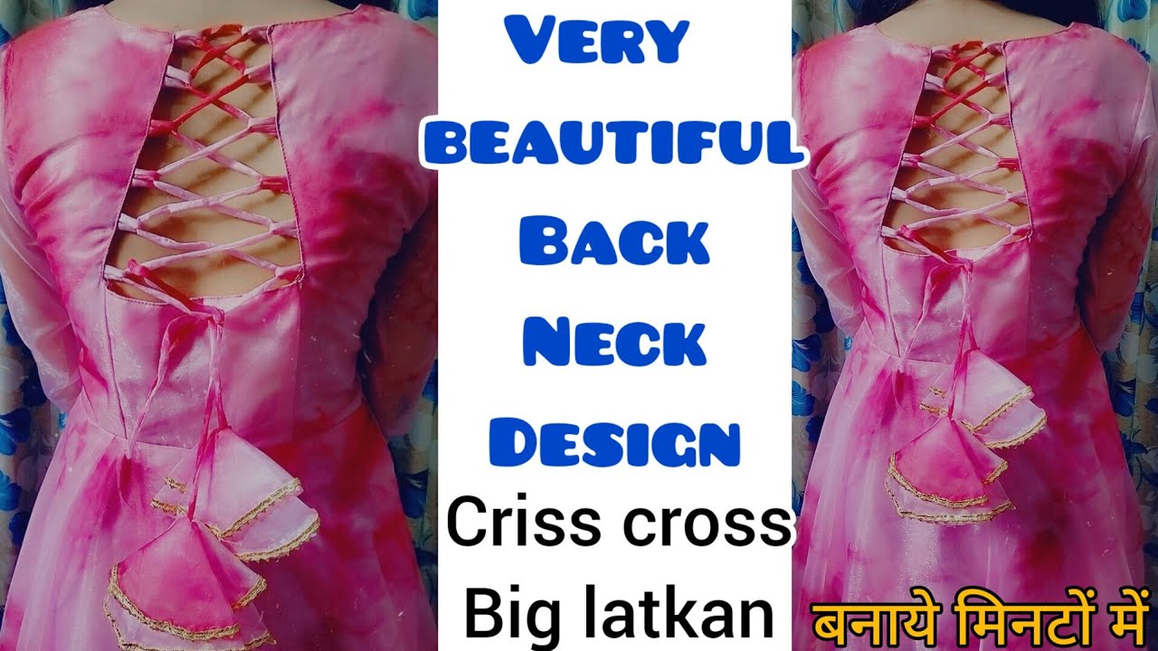 बनाये reel trending🔥neck design||Criss Cross neck design||zigzag Dori ...
