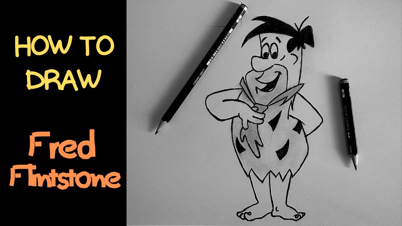 How To Draw Fred Flintstone | speed drawing - YouTube