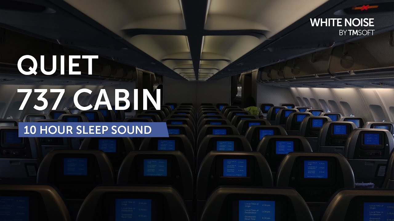 Quiet 737 Plane Cabin Sleep Sound - 10 Hours - Black Screen - YouTube