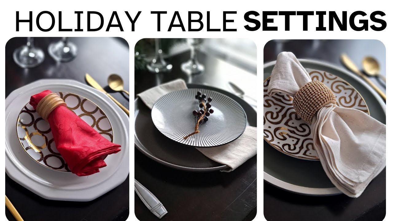 10 Festive Table Setting Ideas for the Holidays - YouTube