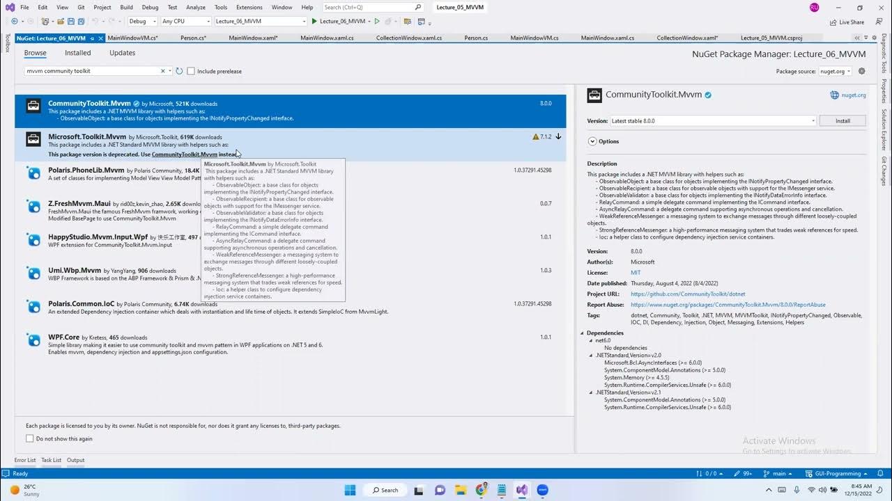 WPF Data Binding 2 - MVVM (Live lecture recording) - YouTube