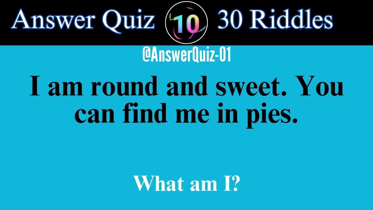 30 Fun Riddles to Challenge Your Mind - YouTube