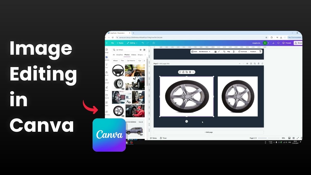 How to Stretch or Squeeze Image in Canva - YouTube