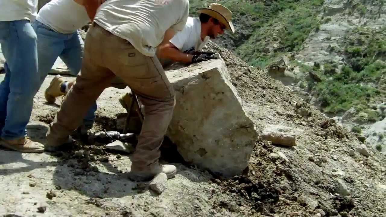 Removing Rocks from Dig Site Montana 2012 - YouTube