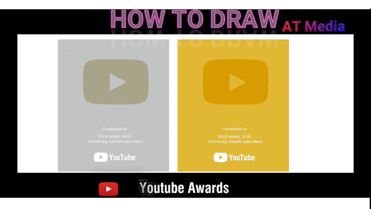 How To Draw YouTube Awards - MS Paint - YouTube