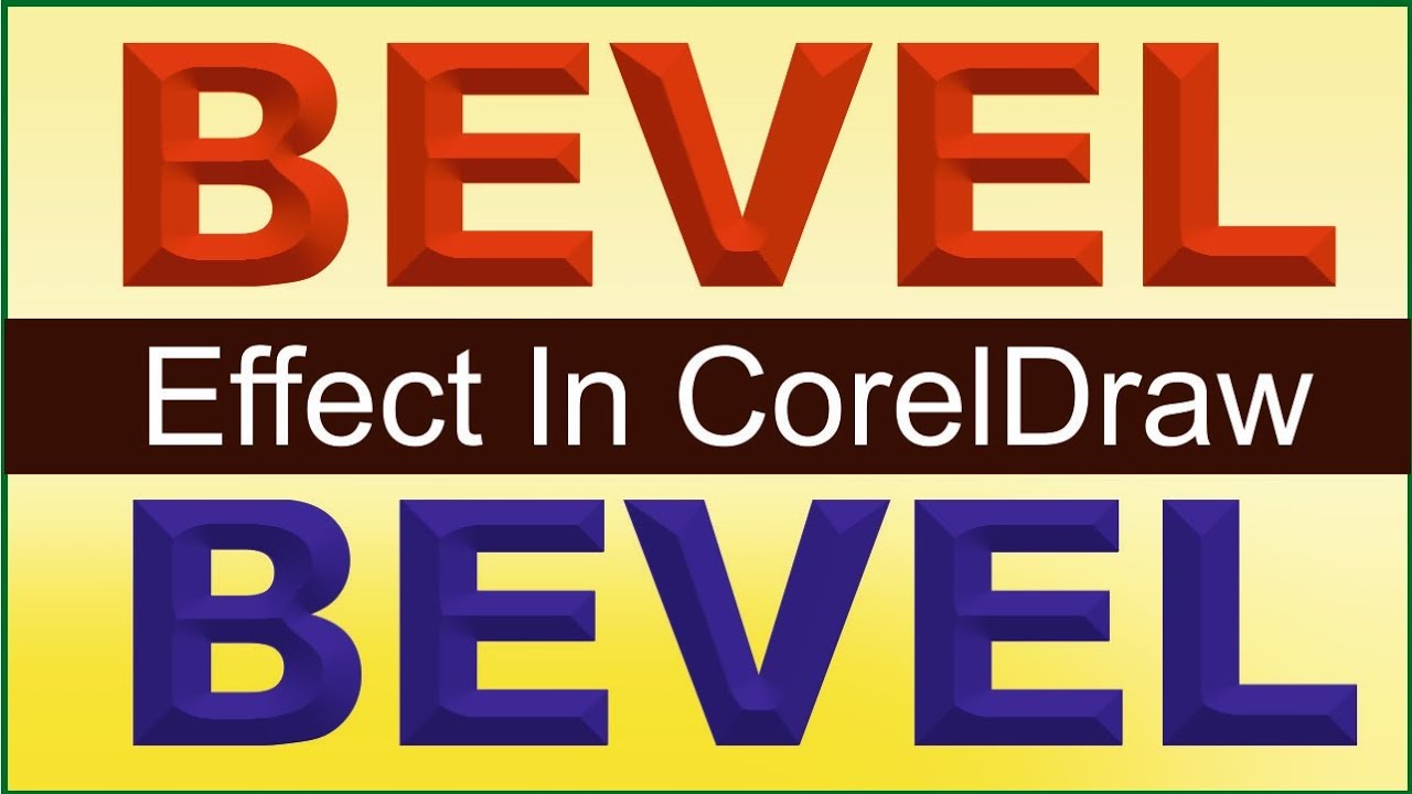 How to use bevel effect on Tex in Coreldraw Best Text EFFECT in ...