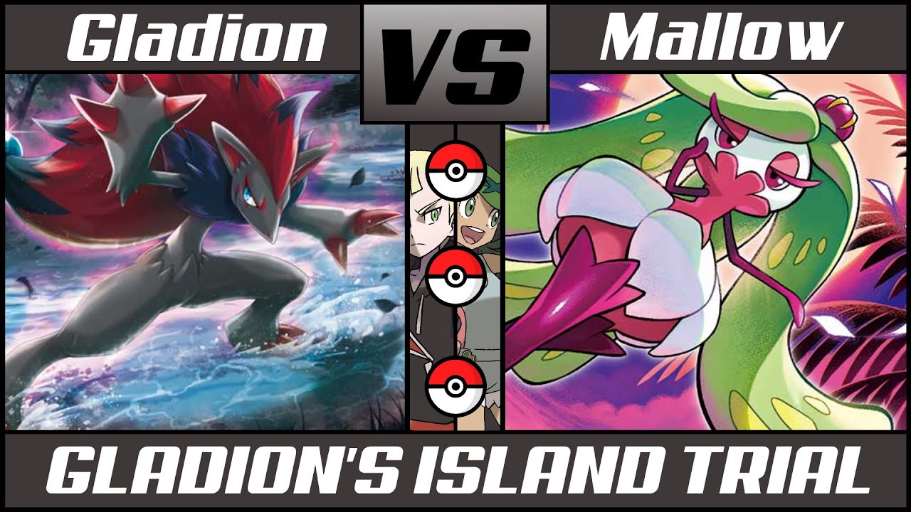 GLADION vs MALLOW | Alola Captain Pokémon Battle | Gladion's Island ...