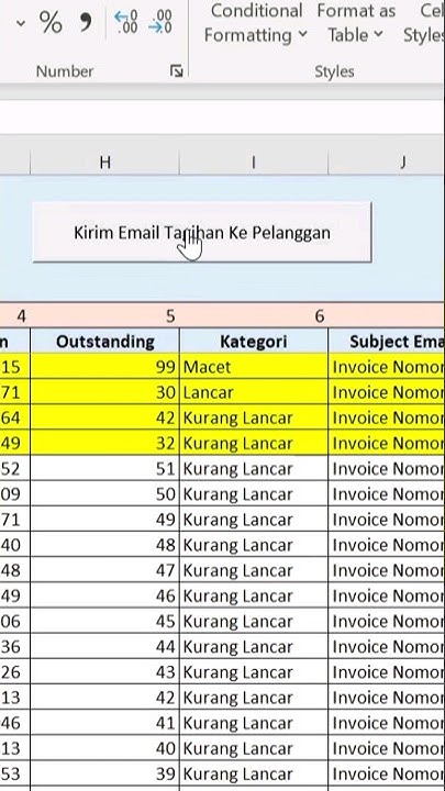 Cara kirim email tagihan melalui excel #short #shorts #excel #exceltutorial #exceltips # ...