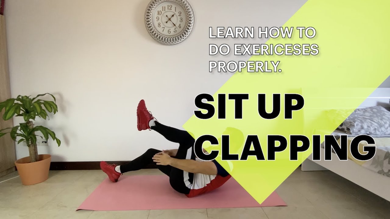 HOW TO DO SIT UP CLAPPING (NO EQUIPMENT) | WORKOUT FOR BEGINNERS - YouTube