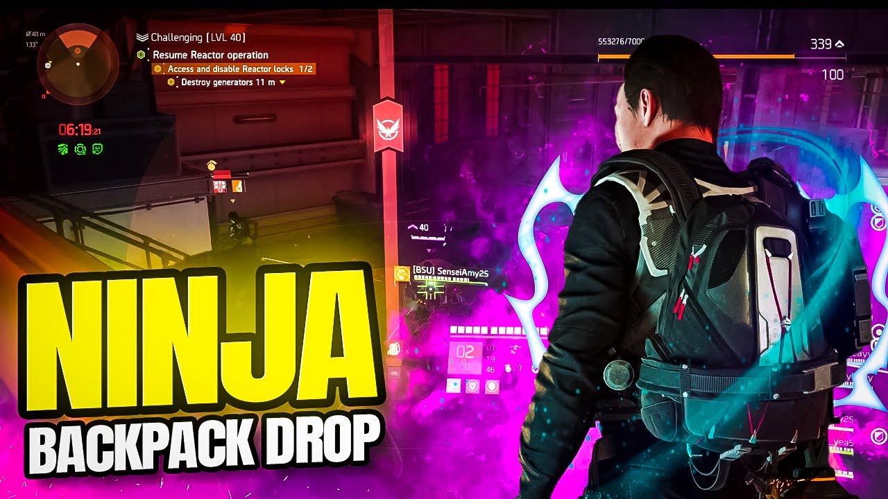 Division 2 Ninja Backpack Exotic in Countdown !!!!! - YouTube