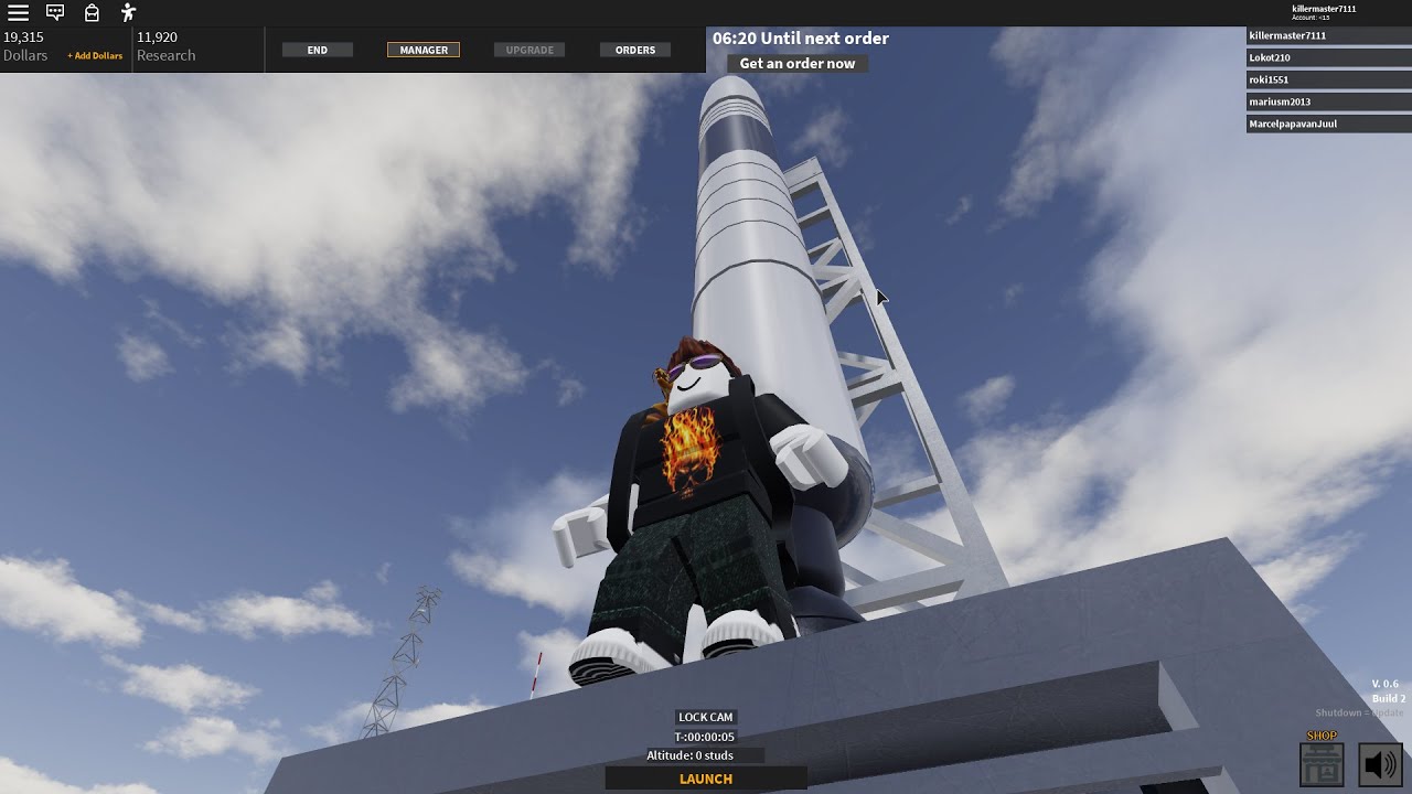 A roblox game with rockets - YouTube