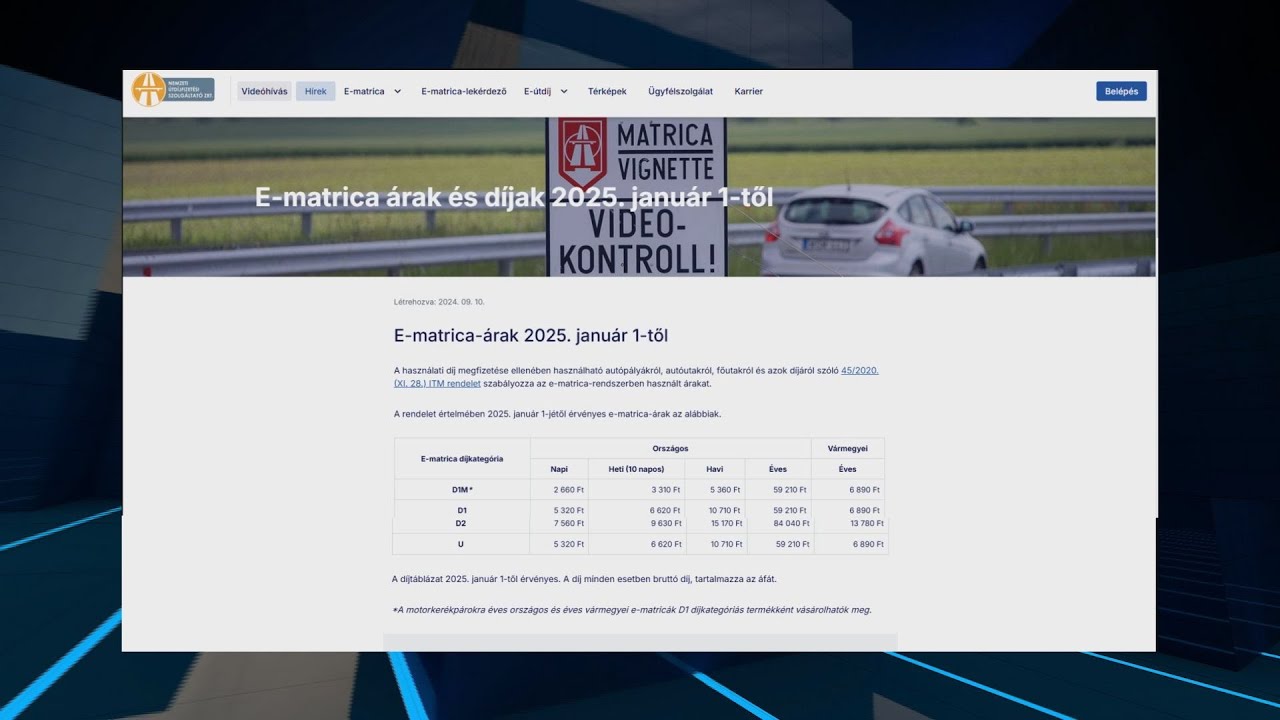 Krónika: Minden korábbinál több e-matricát vásároltak a közlekedők 2024 ...