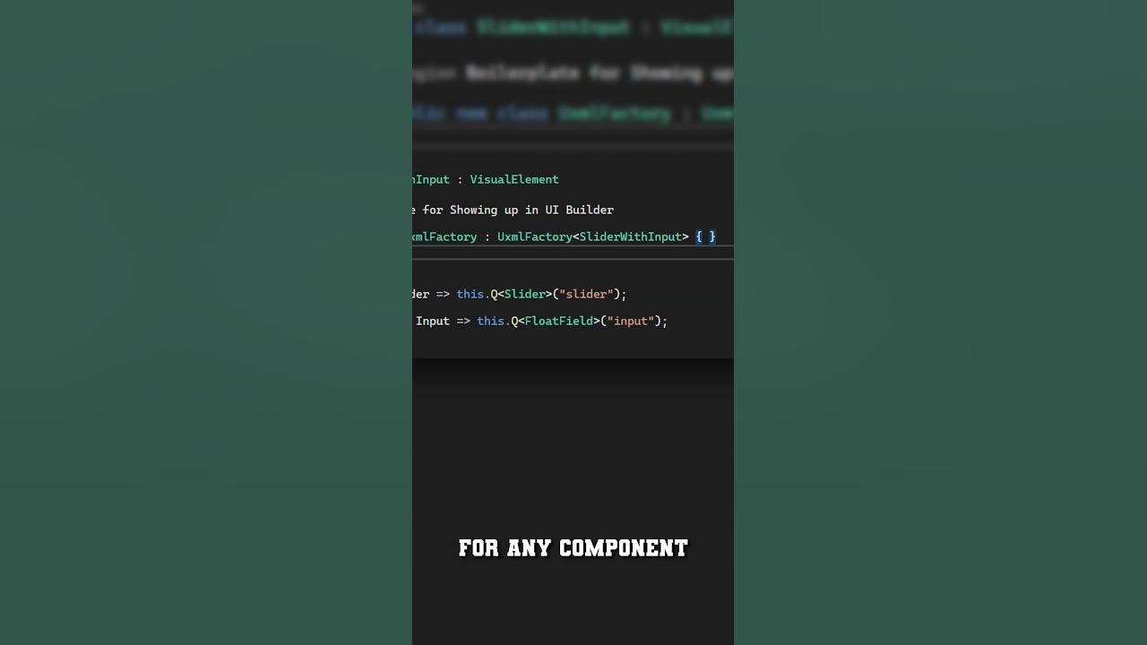 Reusable Components with UI Toolkit | Editor Scripting Unity Tutorial #shorts - YouTube