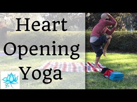 Heart Opening Yoga Class Outside - YouTube
