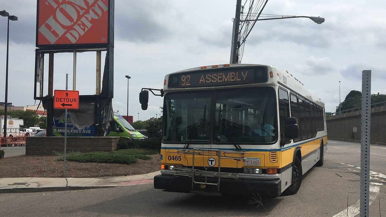 Riding the full MBTA route 92. (announcements only) - YouTube