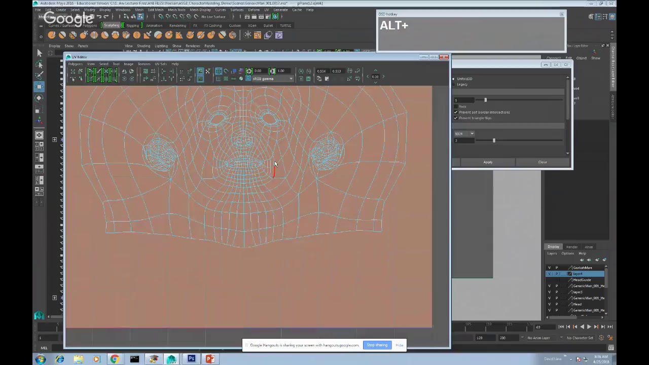 UV Layout a Human Head in Maya 2016 - YouTube