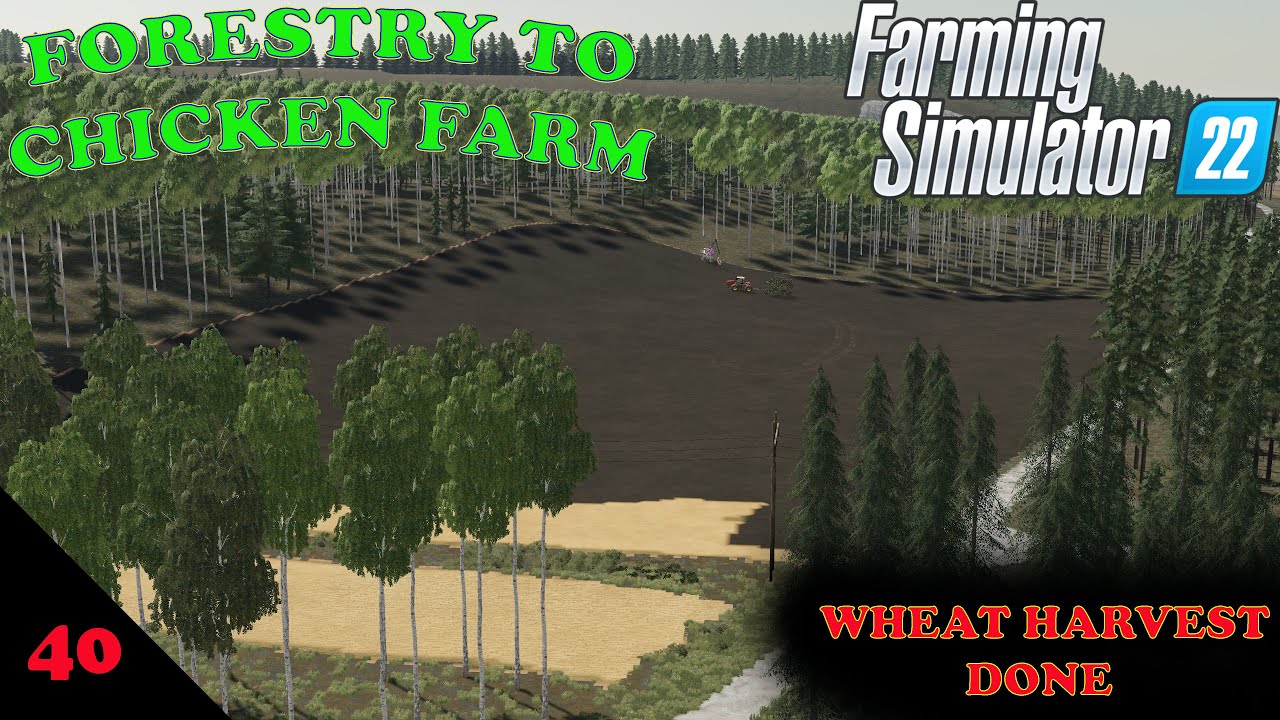 Ocean Side Forest Ep 40 Wheat harvest and expanding a field Farm Sim 22 ...