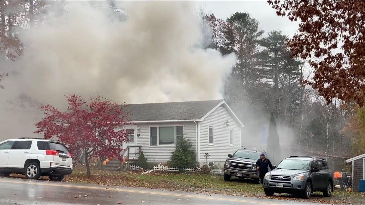 PRE-ARRIVAL: Working Shed Fire with Lots of Smoke - Cushing, ME - YouTube