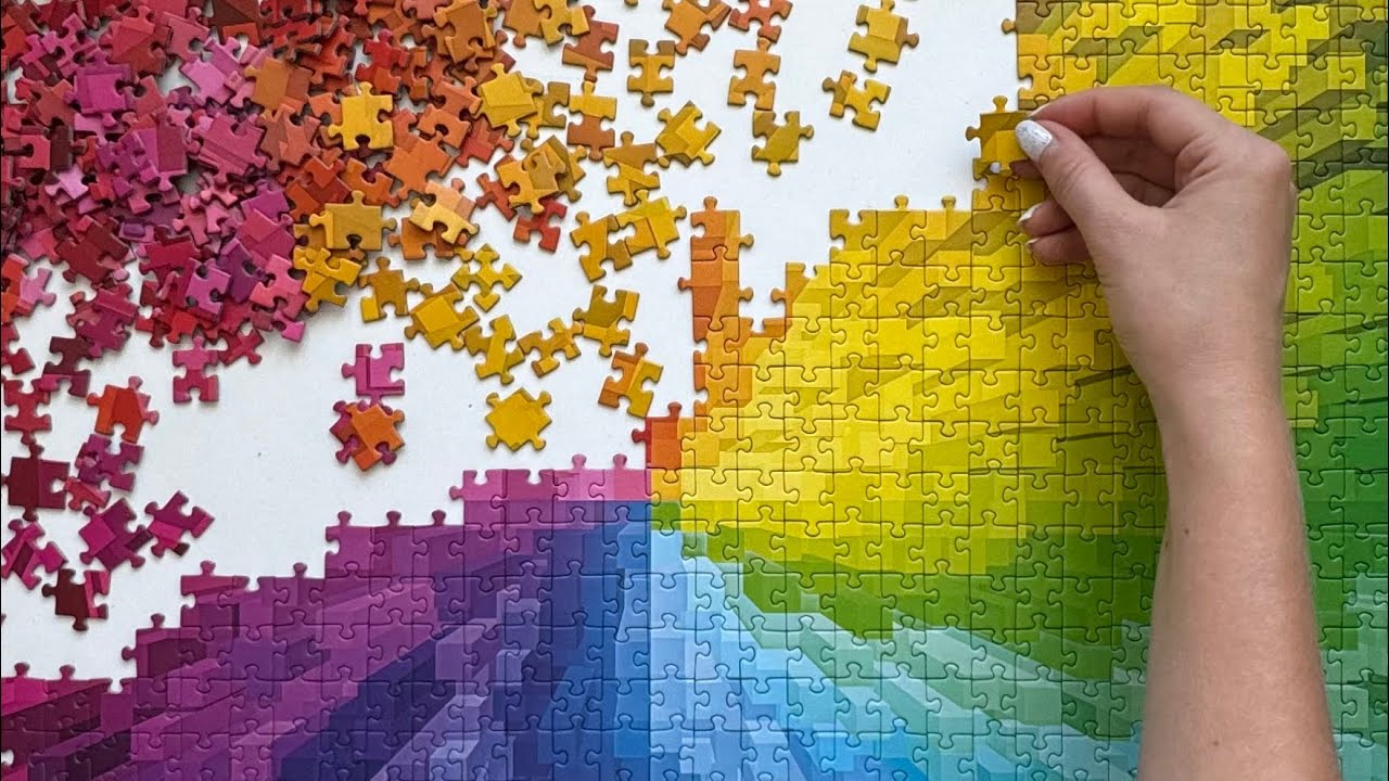 Gradient color puzzle 1000 pieces by Trefl - YouTube