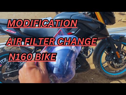 AIR FILTER CHANGE | MODIFICATION | N160 BIKE | - YouTube