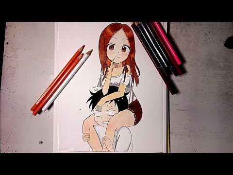 Takagi and nishikata speed coloring (Karakai Jouzu no Takagi-san/Teasing master Takagi-san)