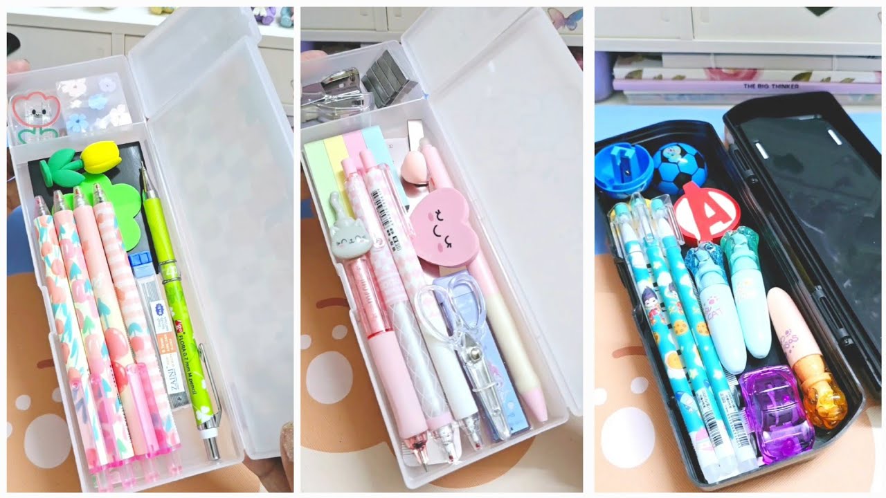 Filling my pencil box with cute stationery ️ 💕 lot of new stationery ...