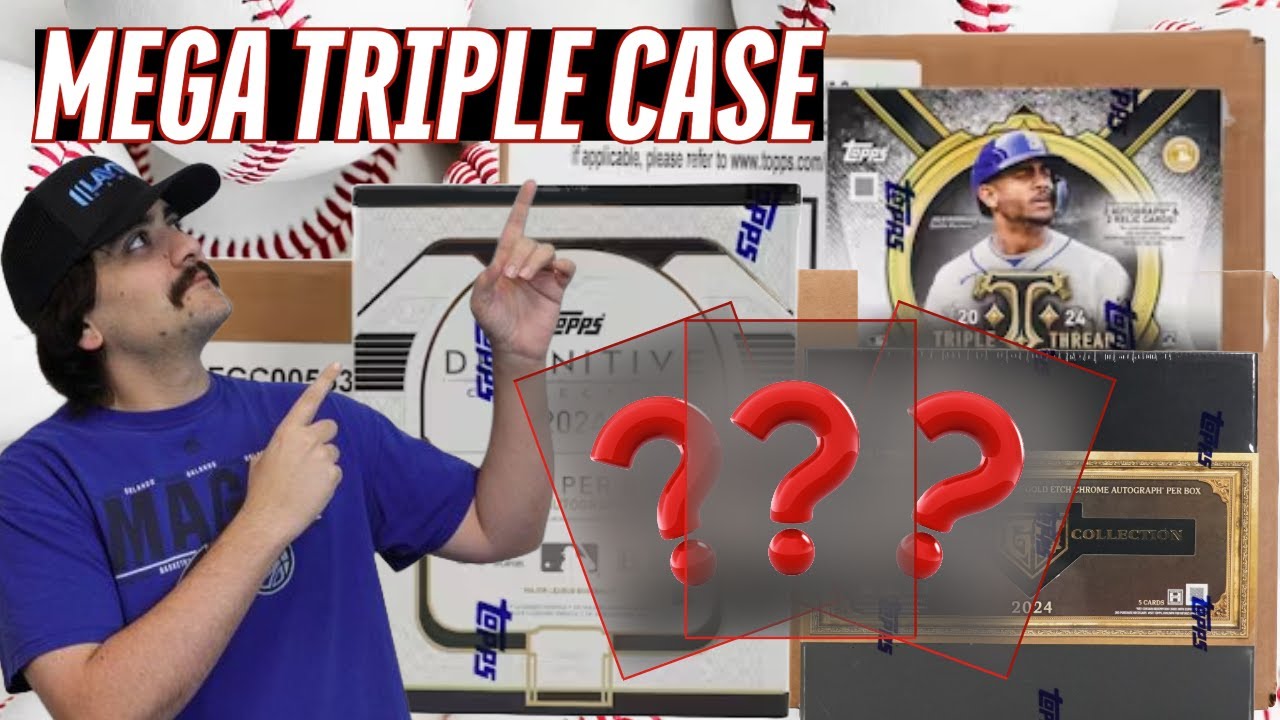 Mega Triple Case MLB 2024 Topps Definitive, Gilded Collection & Triple ...