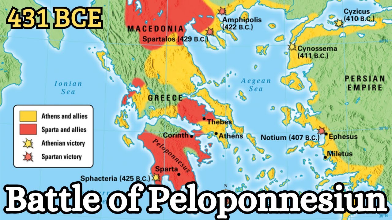 Battle of Peloponnesian Explained in 2 Minutes (431 BCE) - YouTube