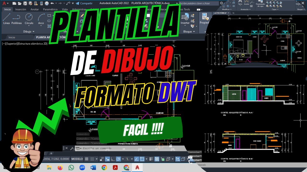 Plantilla de Dibujo en AutoCAD | Paso a Paso | Formato Dwt - YouTube