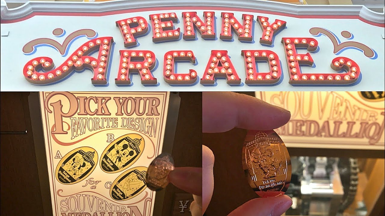 Penny Arcade In Tokyo Disneyland | Make Your Own Souvenir Medallion ...