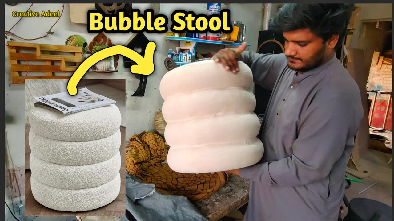Bobble stool handmade wooden stool unique and beautiful design detail ...