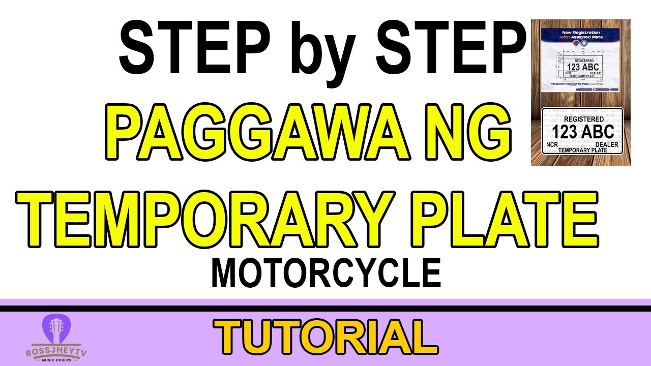 STEP by STEP sa paggawa ng TEMPORARY PLATE ng Motor (TAGALOG) - YouTube