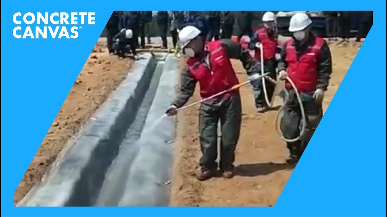 Concrete Canvas (CC) Channel Lining - Yangyang Gun highway, South Korea ...