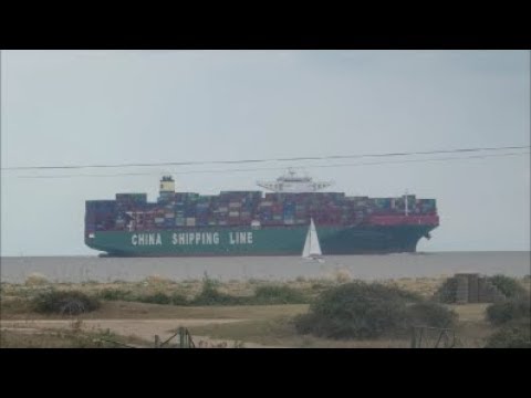 Ultra large CSCL Pacific Ocean arrives back Felixstowe to finish cargo ...