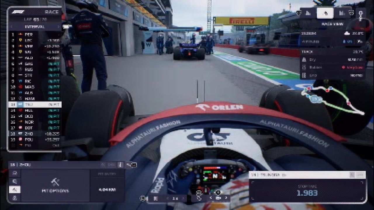 Tsunoda gets Mugged in the pitlane (F1 Manager) - YouTube