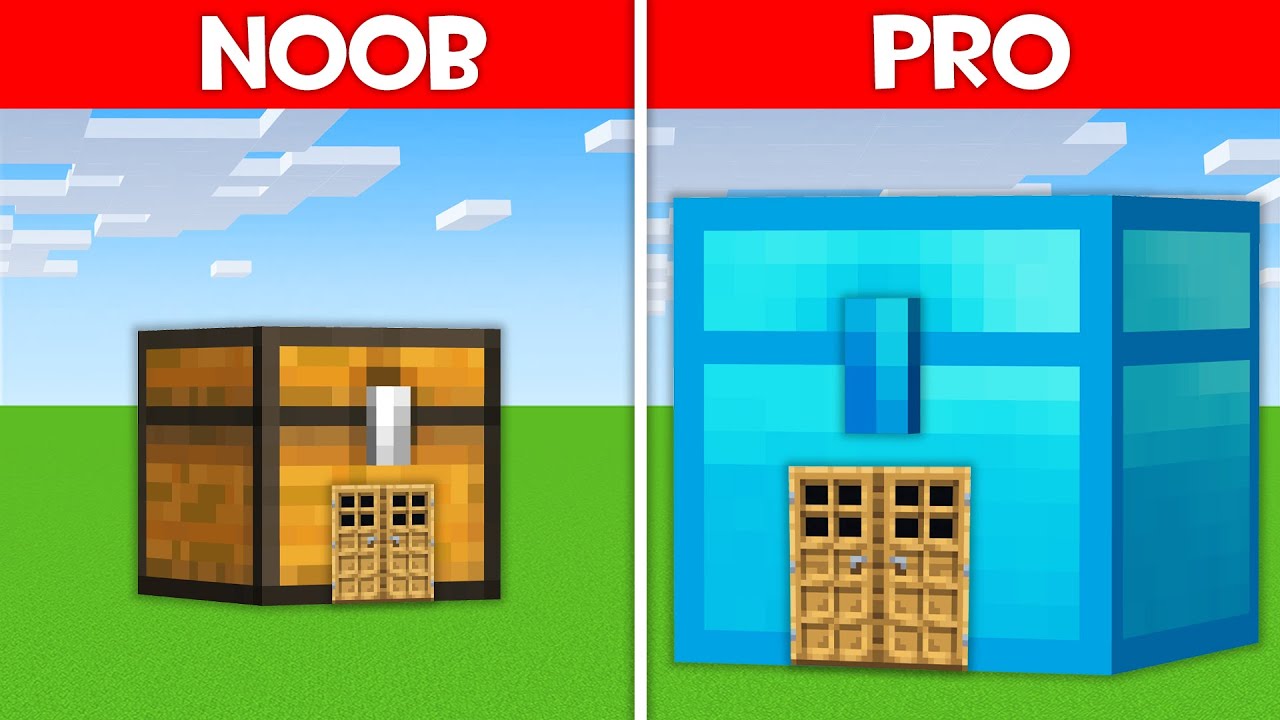 Minecraft Battle: CHEST HOUSE BUILD CHALLENGE - NOOB vs PRO vs HACKER ...
