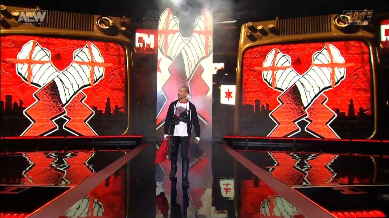 CM Punk Entrance To AEW Collision - YouTube
