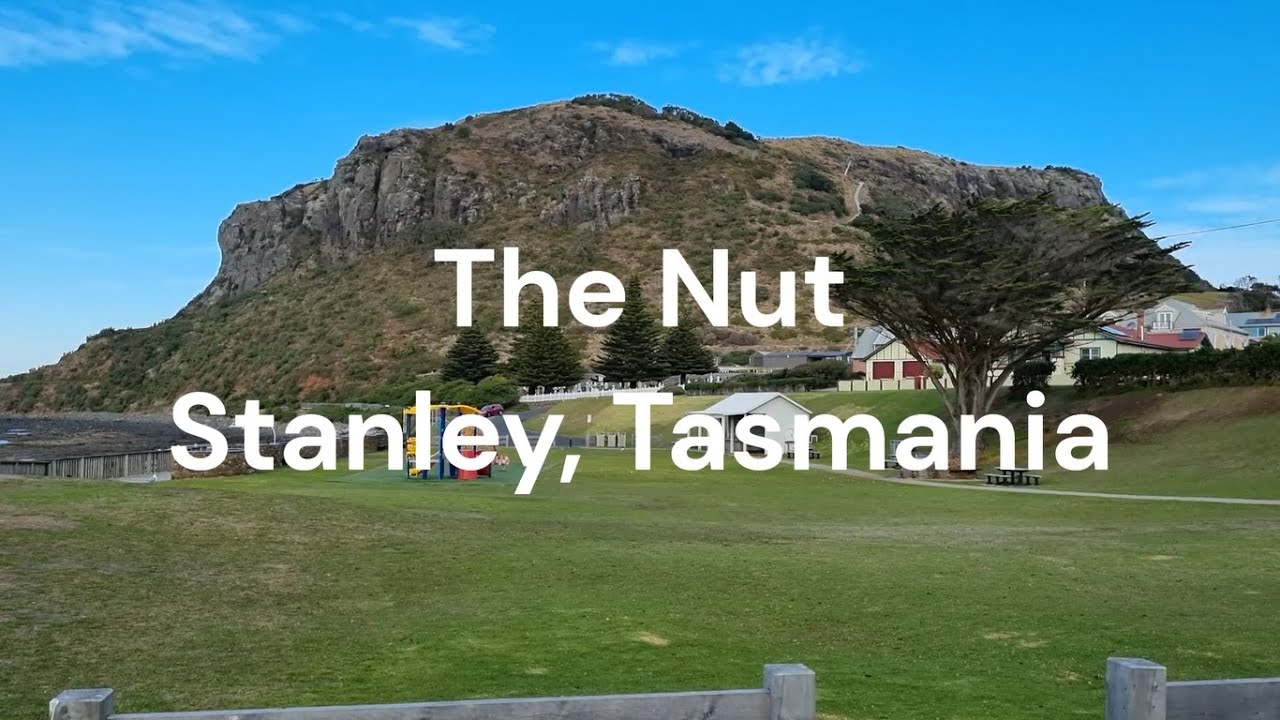 I'm hiking up this volcanic rock called The Nut, in Stanley Tasmania ...