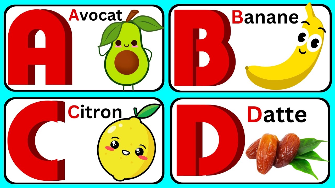 ABC français | Fruits et légumes | Premiers mots | Apprendre le ...