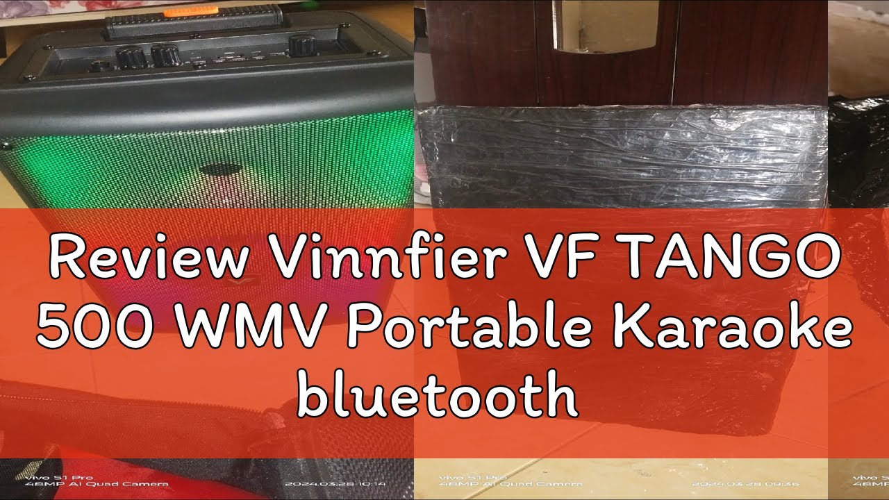 Review Vinnfier VF TANGO 500 WMV Portable Karaoke bluetooth speaker 70W ...