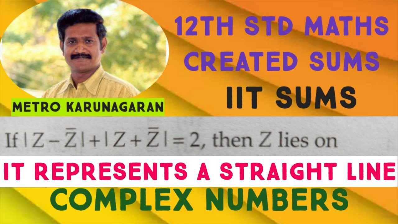 12th Std Created sum If |z- conjugate z| + |z+ conjugate z| =2, ST, it ...